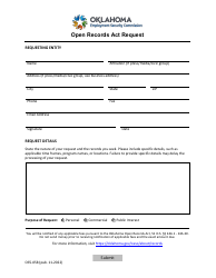 Oklahoma Open Records Request - Fill Out, Sign Online and Download PDF | Templateroller