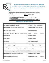 Nevada Application for Srx/Drx Program Download Fillable PDF 2020 — 2024 | Templateroller