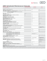 Maintenance Schedule for 2007 My Audi Models - Audi Service Download ...