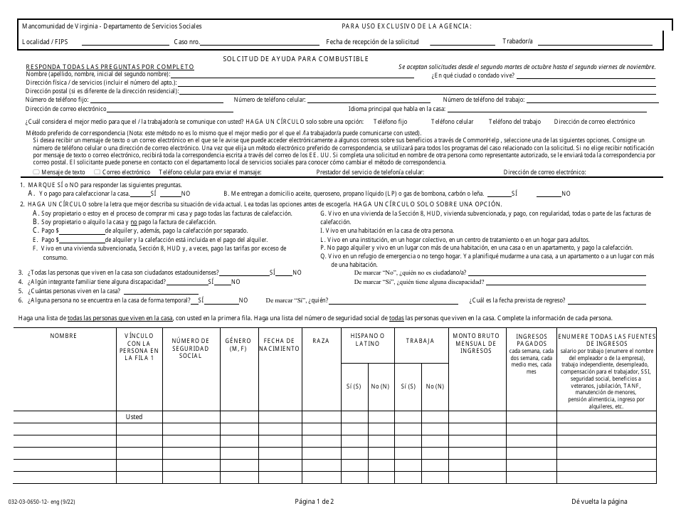 Formulario 032-03-0650-12-ENG - Fill Out, Sign Online and Download ...