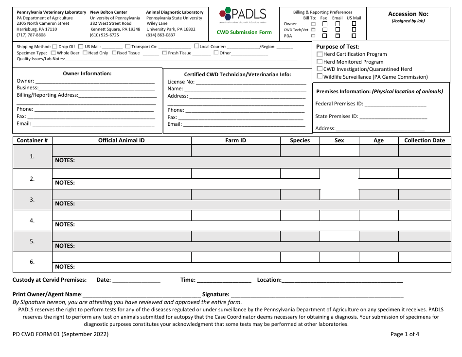 PD CWD Form 01 Download Fillable PDF or Fill Online Cwd Submission Form ...