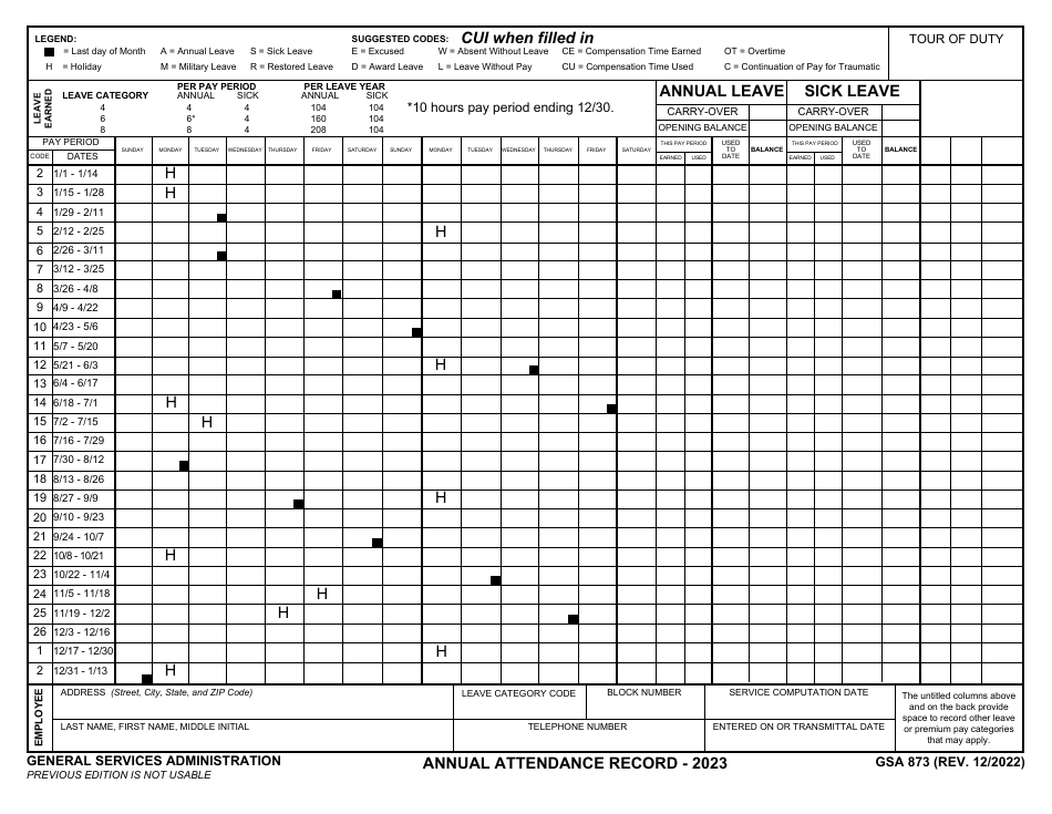 GSA Form 873 - 2023 - Fill Out, Sign Online and Download Fillable PDF ...