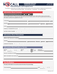 Missouri Telemarketing No-Call Complaint Form - Fill Out, Sign Online ...