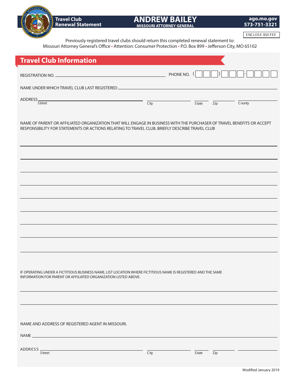 Missouri Travel Club Renewal Statement - Fill Out, Sign Online and ...