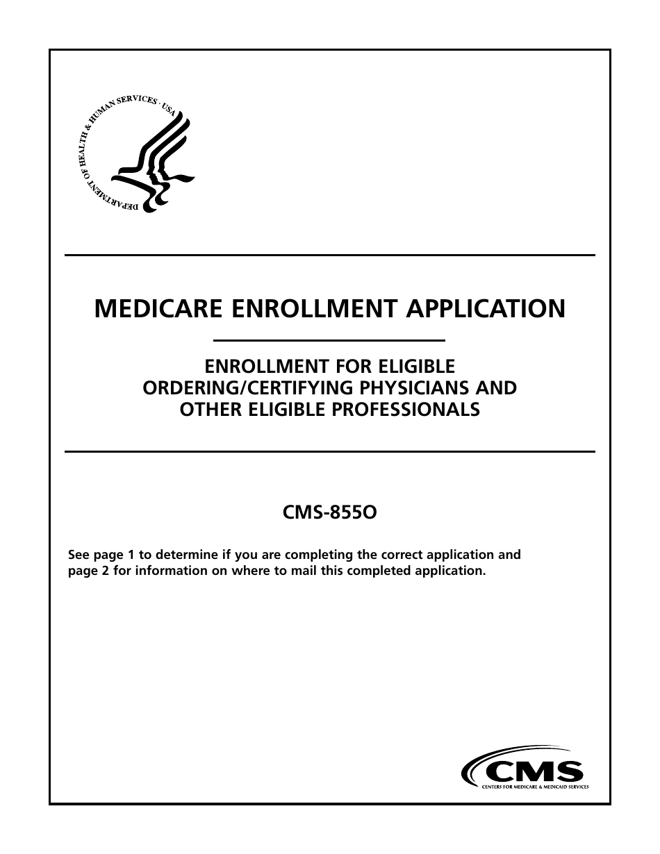 Form CMS-855O - Fill Out, Sign Online and Download Fillable PDF ...