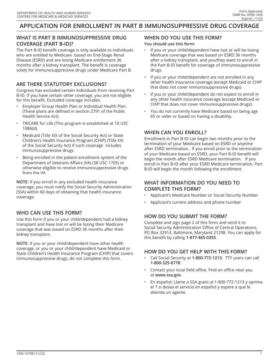 Form CMS-10798 - Fill Out, Sign Online and Download Fillable PDF ...