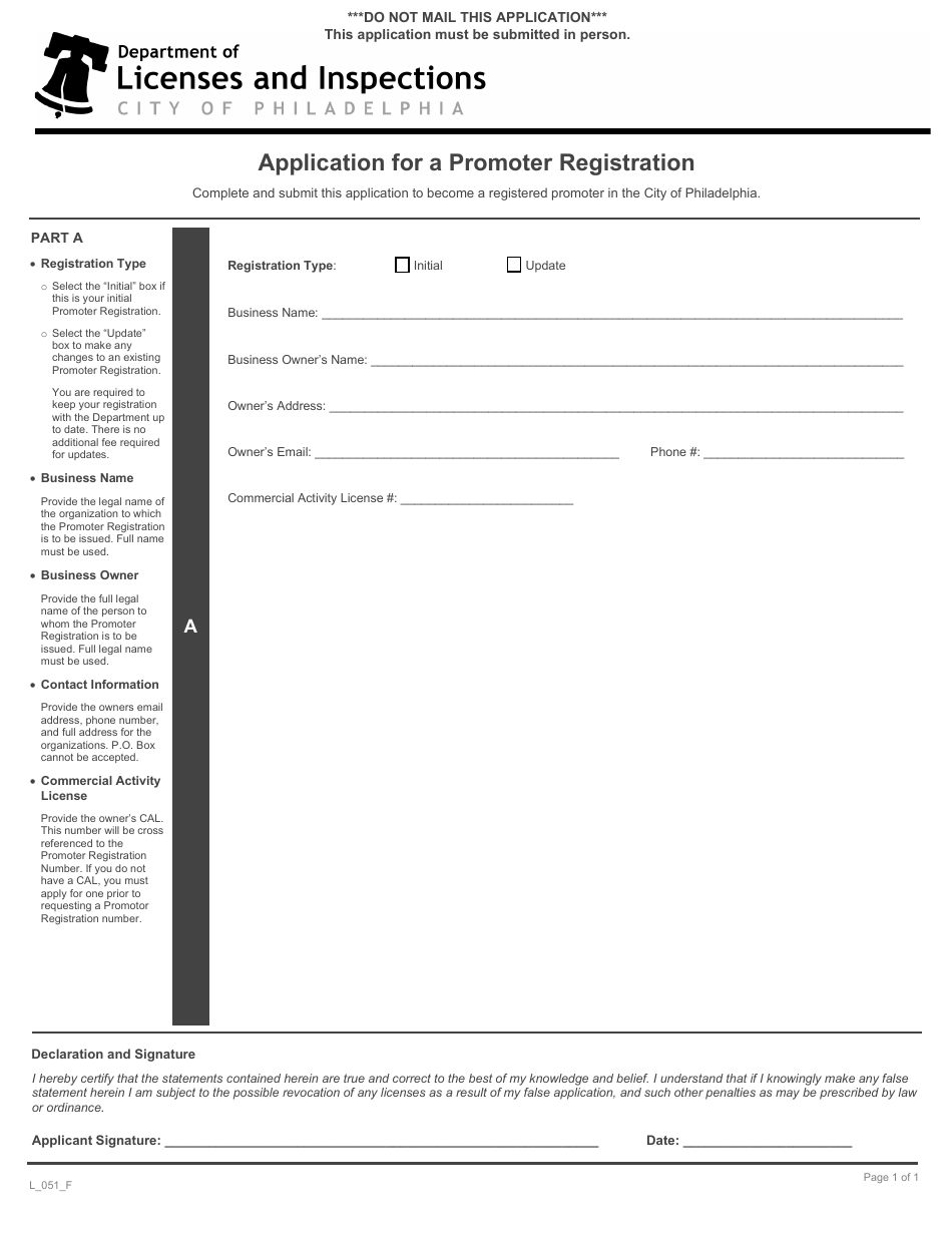 Form L_051_F - Fill Out, Sign Online and Download Fillable PDF, City of ...