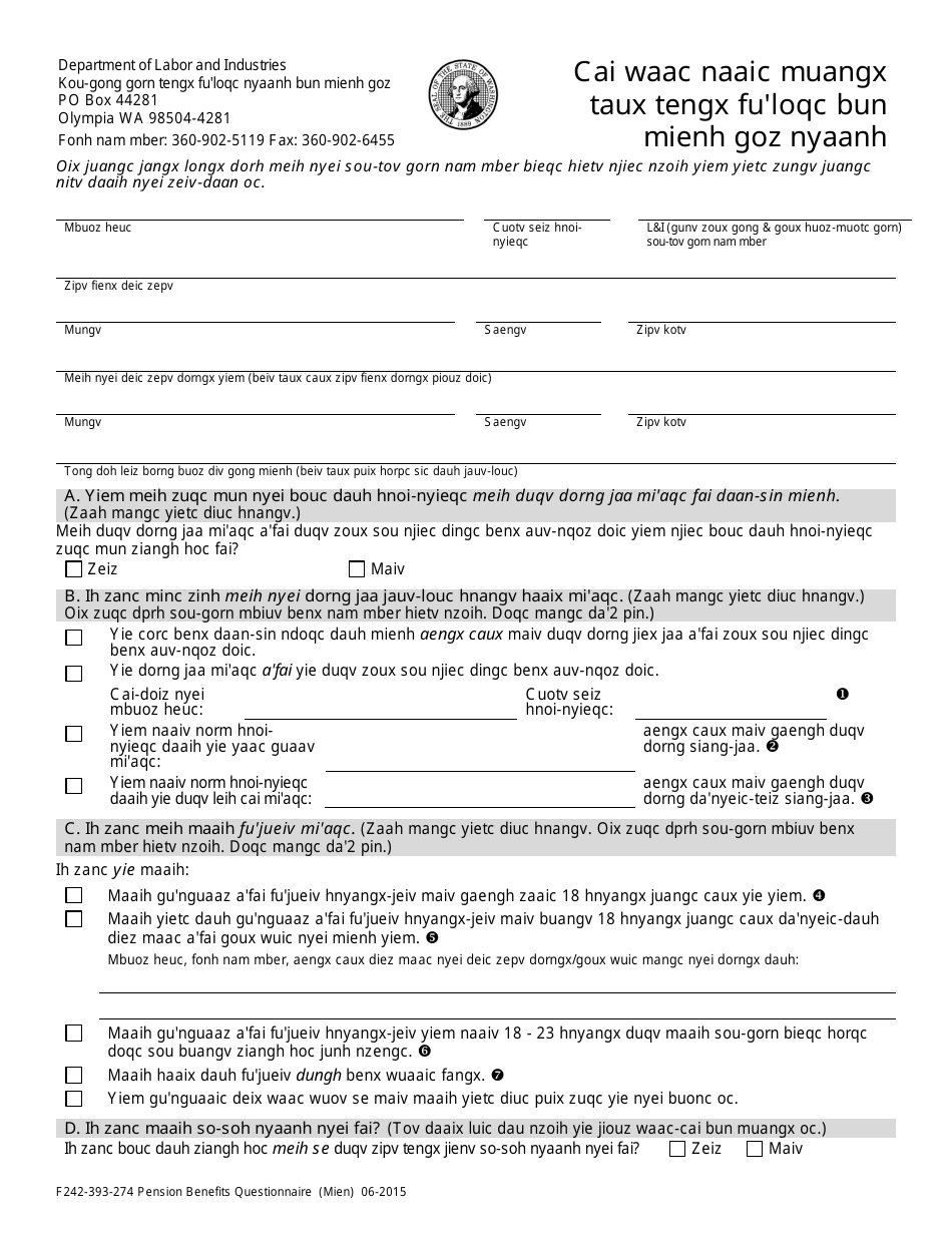 Form F242-393-274 - Fill Out, Sign Online and Download Printable PDF ...