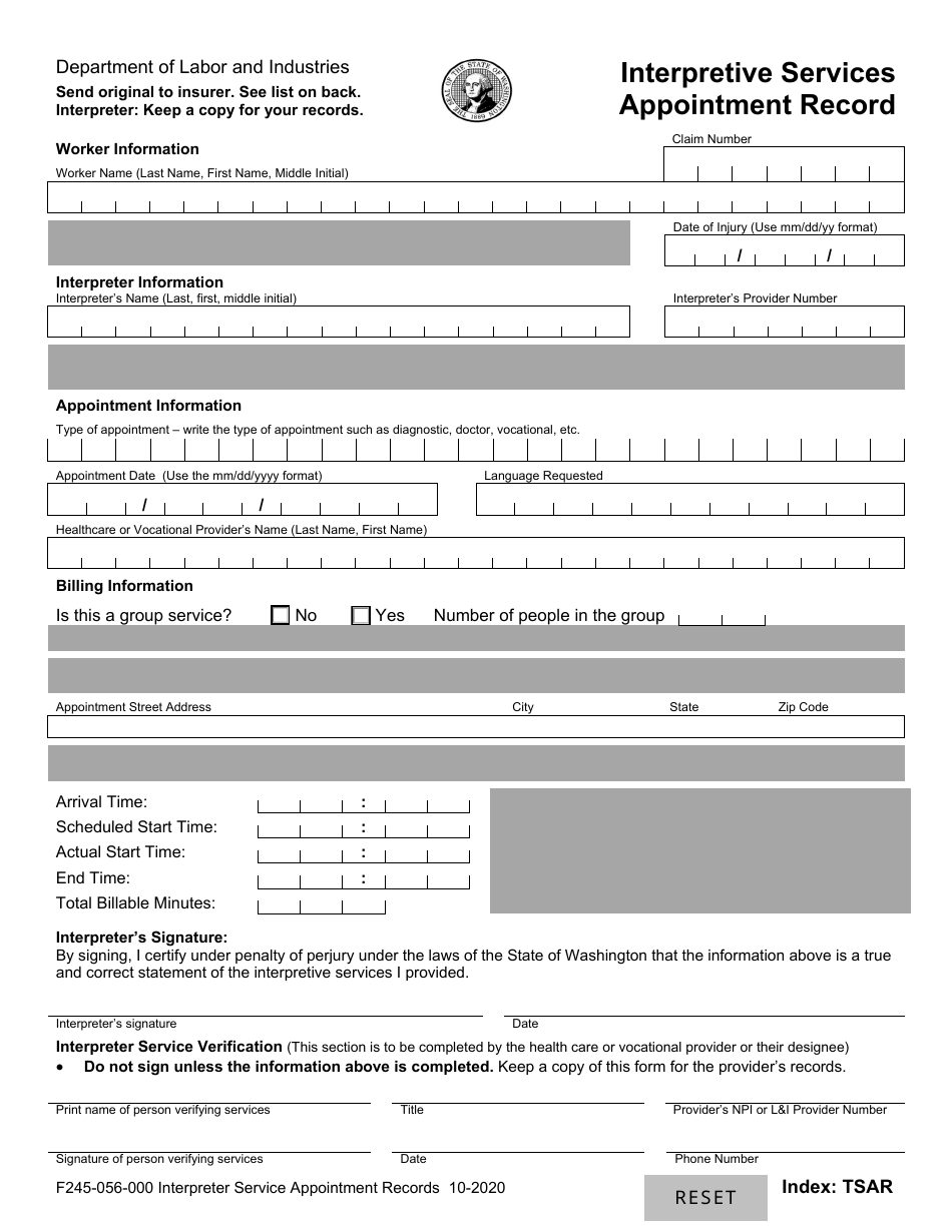 Form F245-056-000 - Fill Out, Sign Online and Download Fillable PDF ...