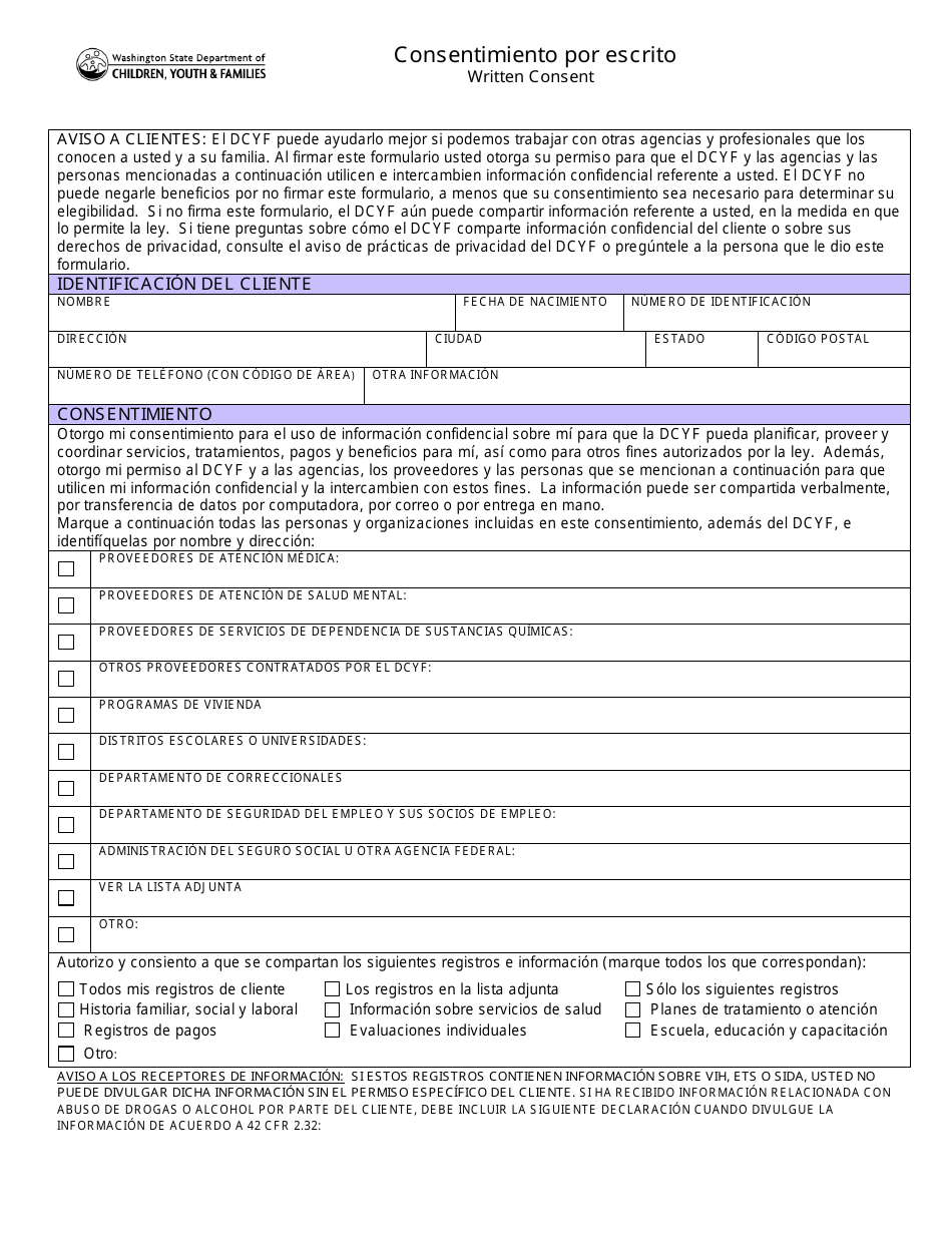 DCYF Formulario 14-012 - Fill Out, Sign Online and Download Printable ...