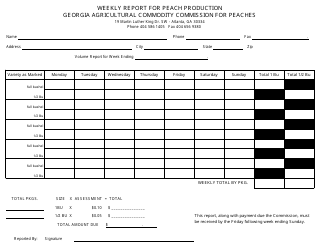 Georgia (United States) Weekly Report for Peach Production Download ...