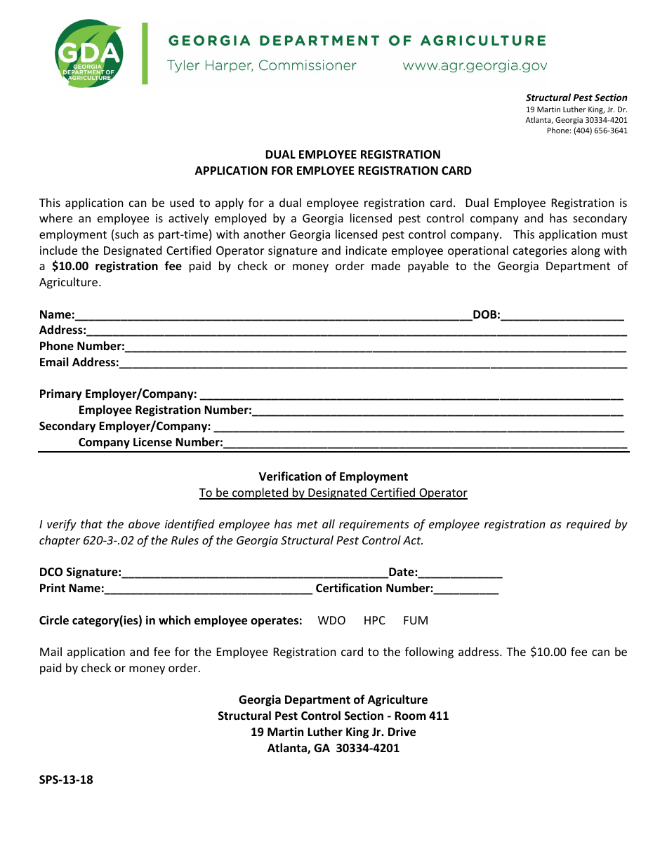 Form SPS-13-18 - Fill Out, Sign Online and Download Printable PDF ...
