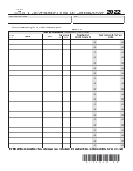 Form CIT-120 Schedule UB - 2022 - Fill Out, Sign Online and Download ...