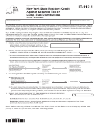 Form IT-112.1 - 2022 - Fill Out, Sign Online and Download Fillable PDF ...