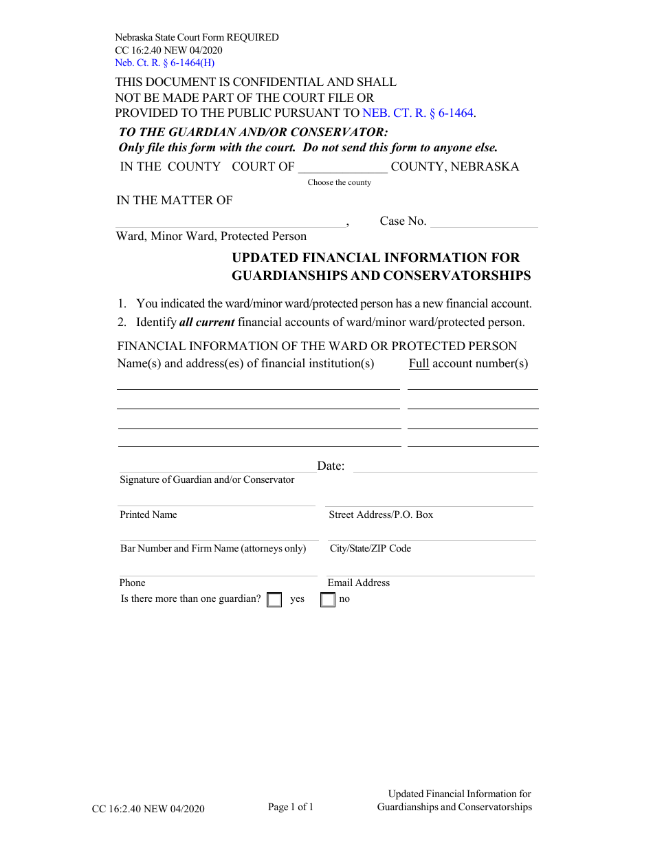 Form CC16:2.40 - Fill Out, Sign Online and Download Fillable PDF ...