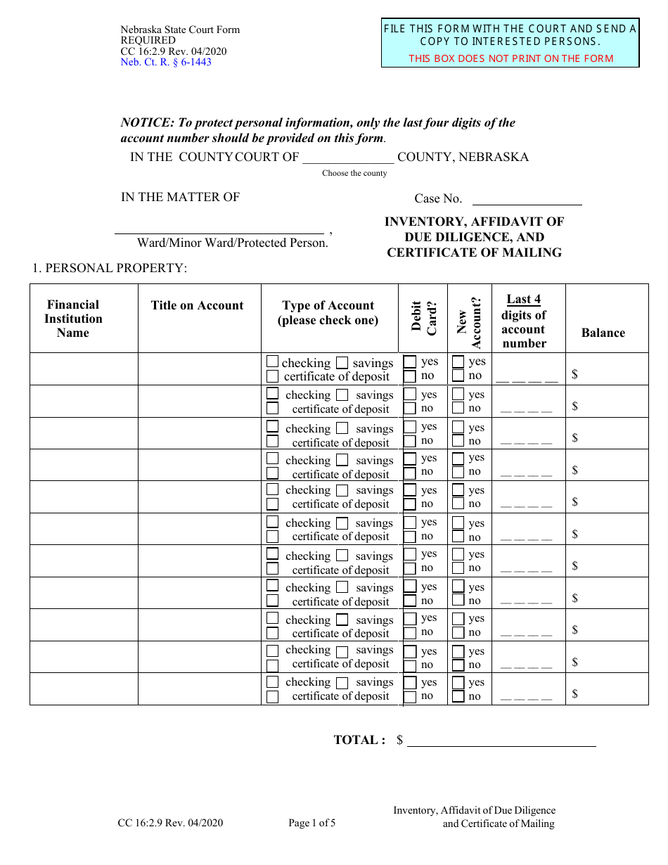 Form CC16:2.9 - Fill Out, Sign Online and Download Fillable PDF ...