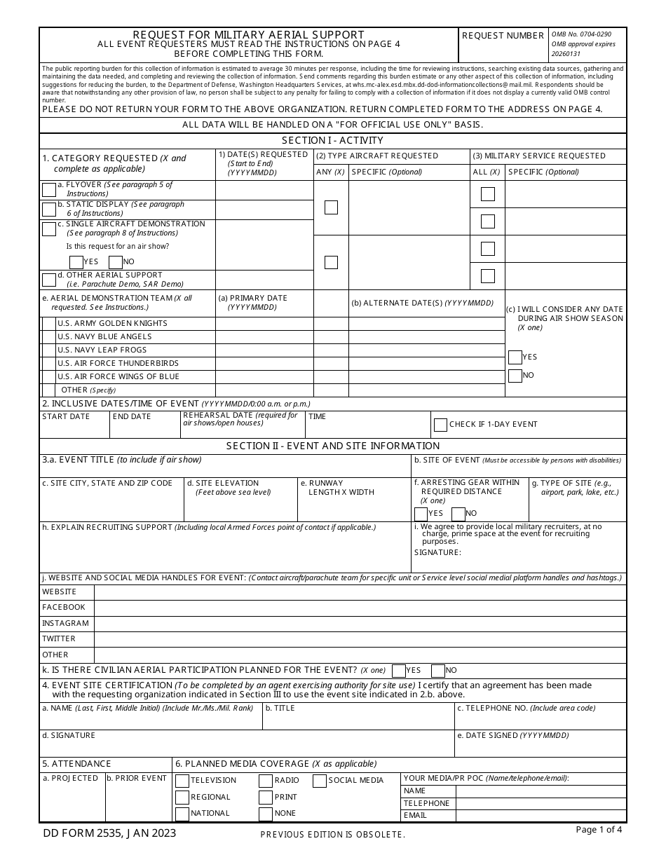 DD Form 2535 - Fill Out, Sign Online and Download Fillable PDF ...