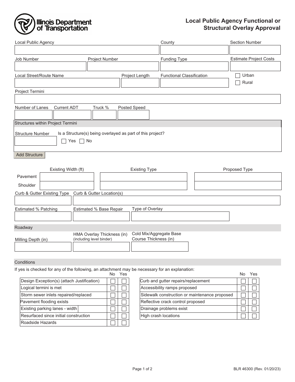Form BLR46300 Download Fillable PDF or Fill Online Local Public Agency ...