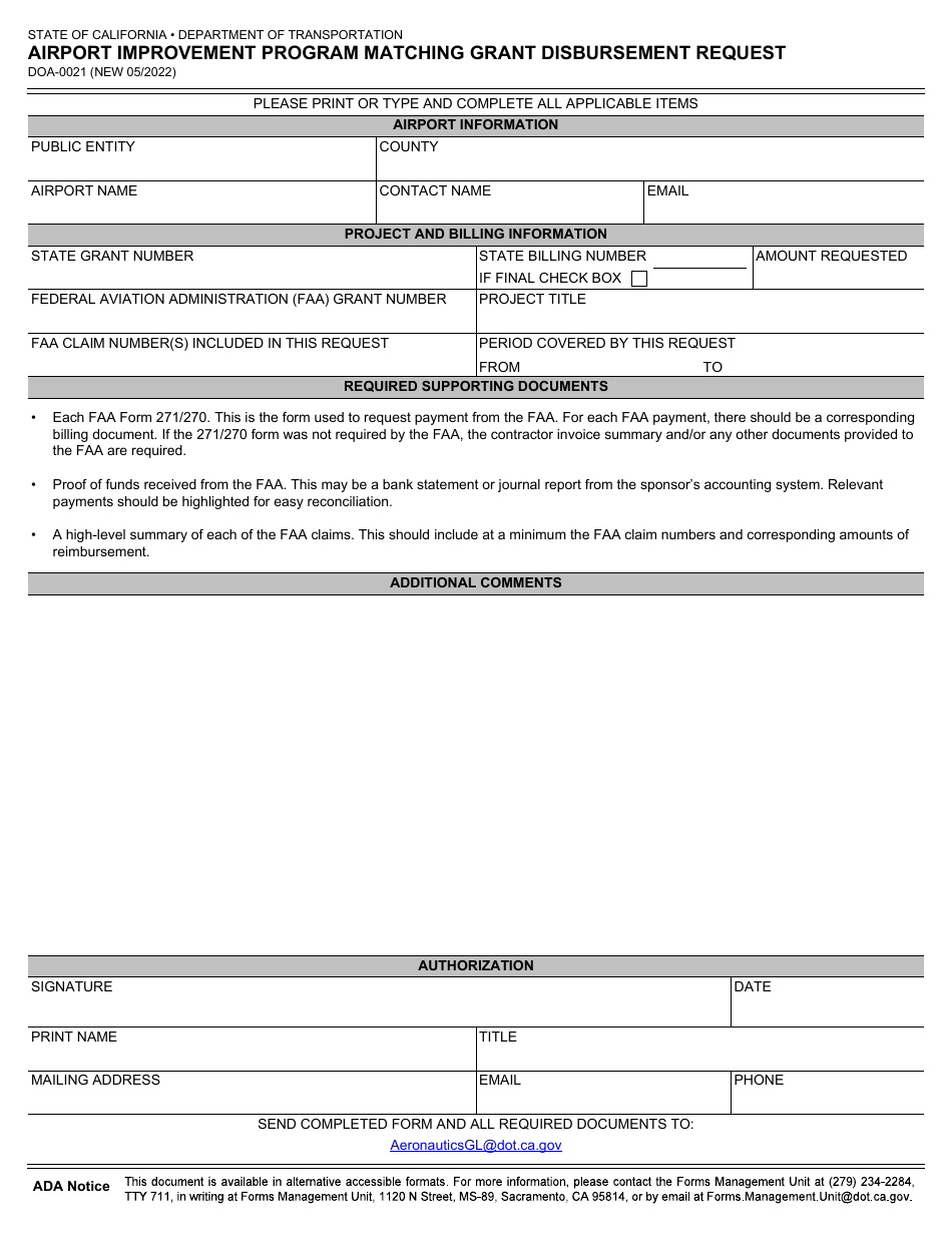 Form DOA-0021 - Fill Out, Sign Online and Download Fillable PDF ...
