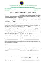 Virgin Islands Application for Commercial Fishing License Download ...