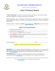 Connecticut Letter of Clearance Request - Fill Out, Sign Online and ...