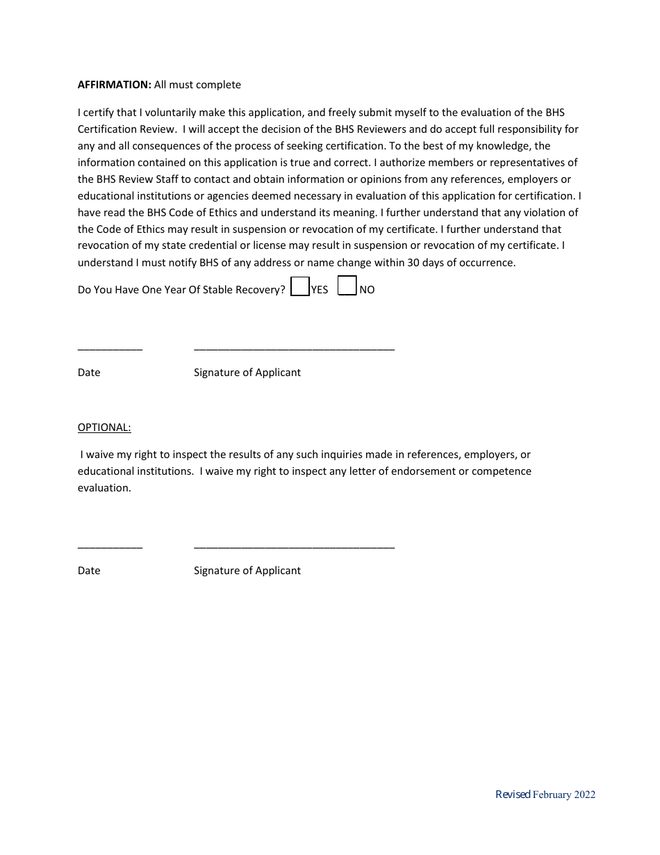 Kansas Application For Certification As A Kansas Certified Peer