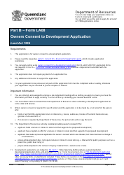 Form LA08 Part B - Fill Out, Sign Online and Download Printable PDF ...