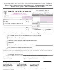2022 City of Cleveland, Ohio Taxpayer Assistance Form - Fill Out, Sign ...