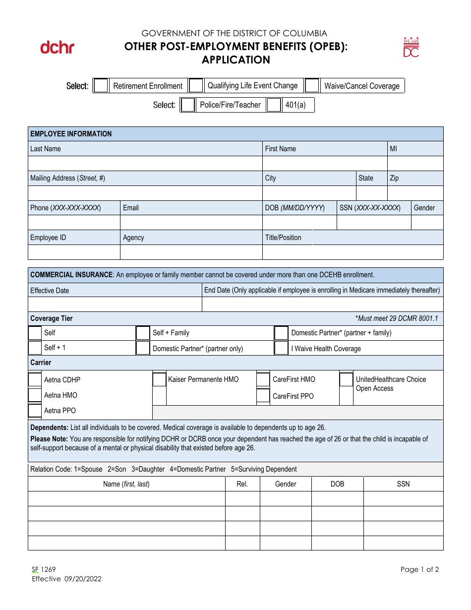 Form SF1269 - Fill Out, Sign Online and Download Fillable PDF ...