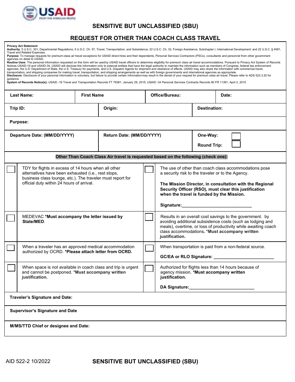 Form AID522-2 - Fill Out, Sign Online and Download Fillable PDF ...
