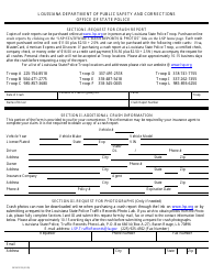 Form DPSSP3125 Download Printable PDF or Fill Online Request for Crash ...