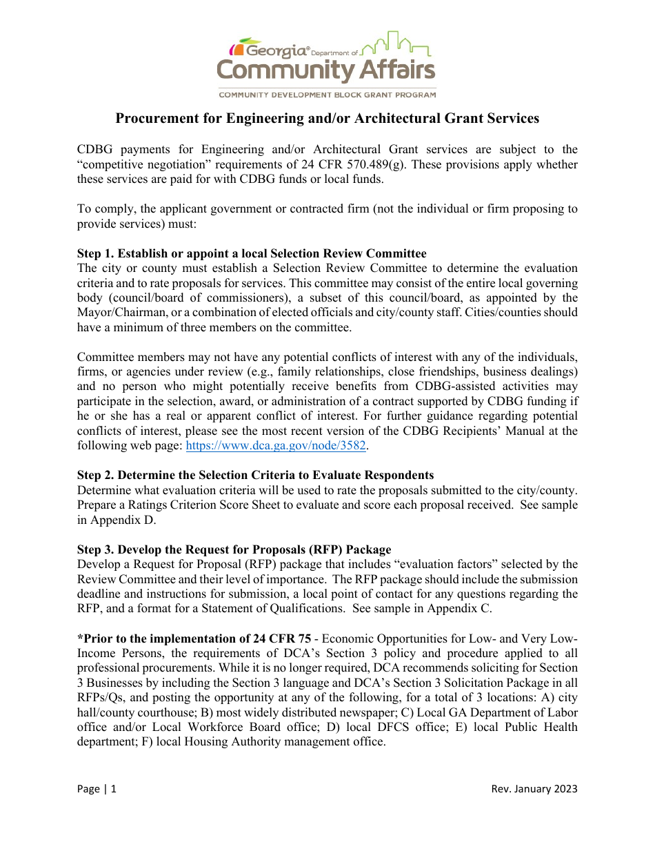 Georgia (United States) Instructions for Engineer or Architect ...