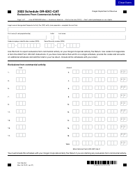Form 150-106-004 Schedule OR-EXC-CAT - 2022 - Fill Out, Sign Online and Download Fillable PDF ...