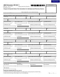 Form OR-OC (150-101-154) Download Fillable PDF or Fill Online Oregon ...
