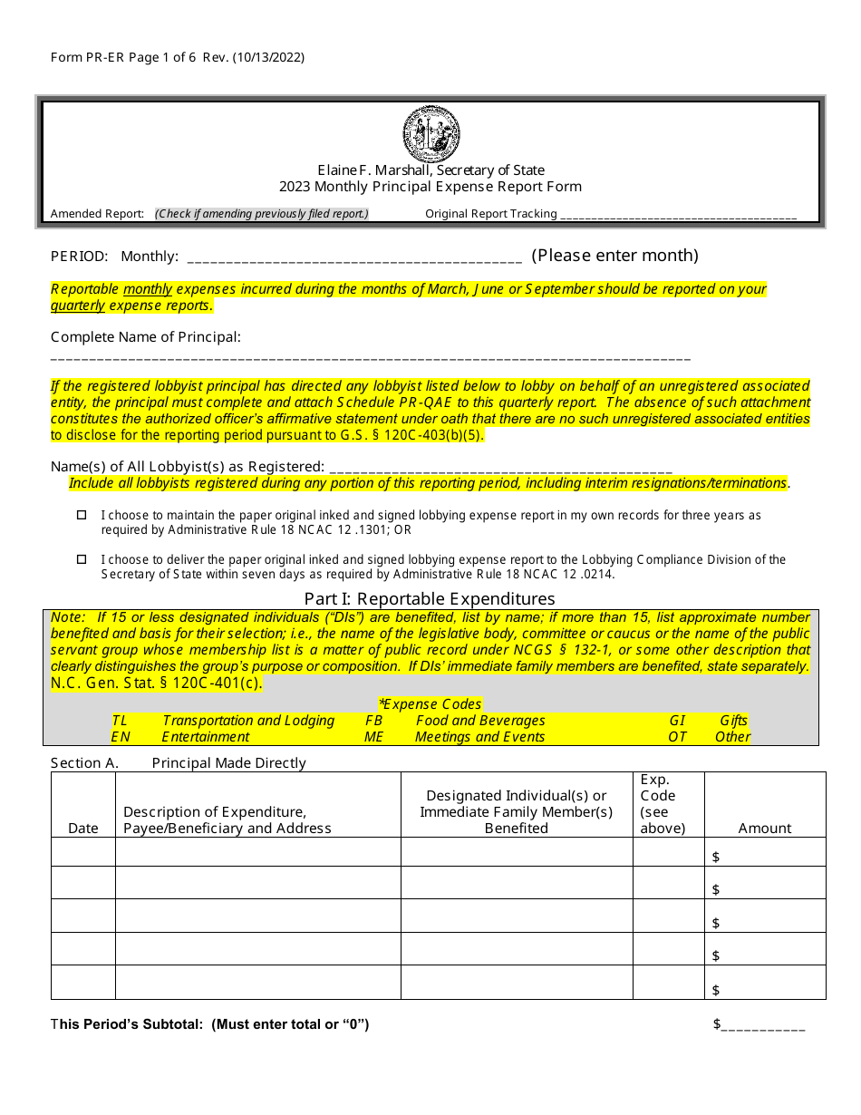 Form PR-ER - 2023 - Fill Out, Sign Online and Download Printable PDF ...