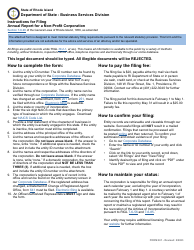 Rhode Island Annual Report Templates PDF. download Fill and print for ...