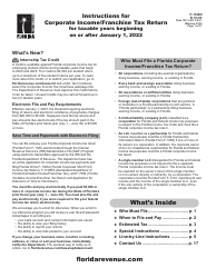 Download Instructions for Form F-1120 Florida Corporate Income ...