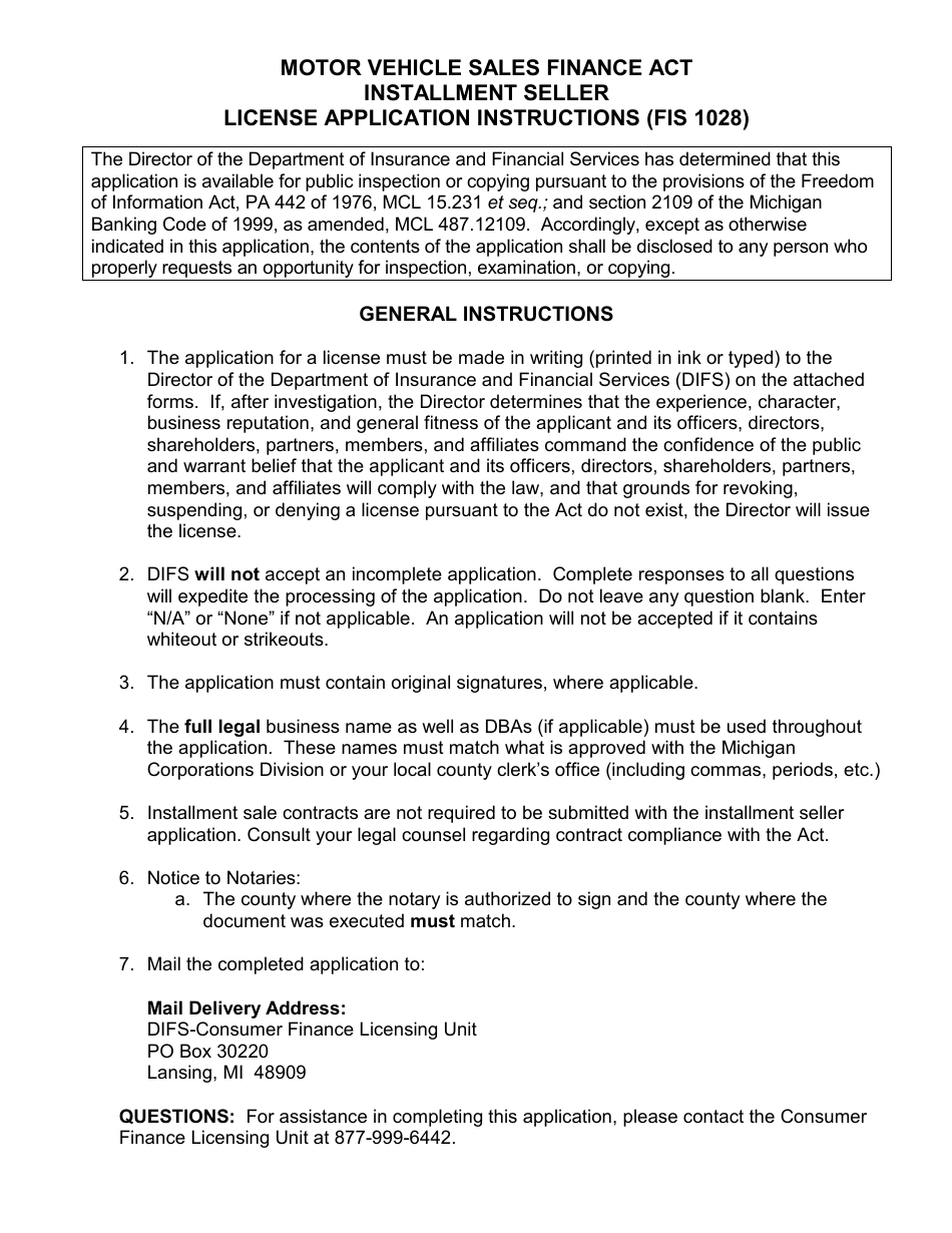 Form FIS1028 - Fill Out, Sign Online and Download Fillable PDF ...