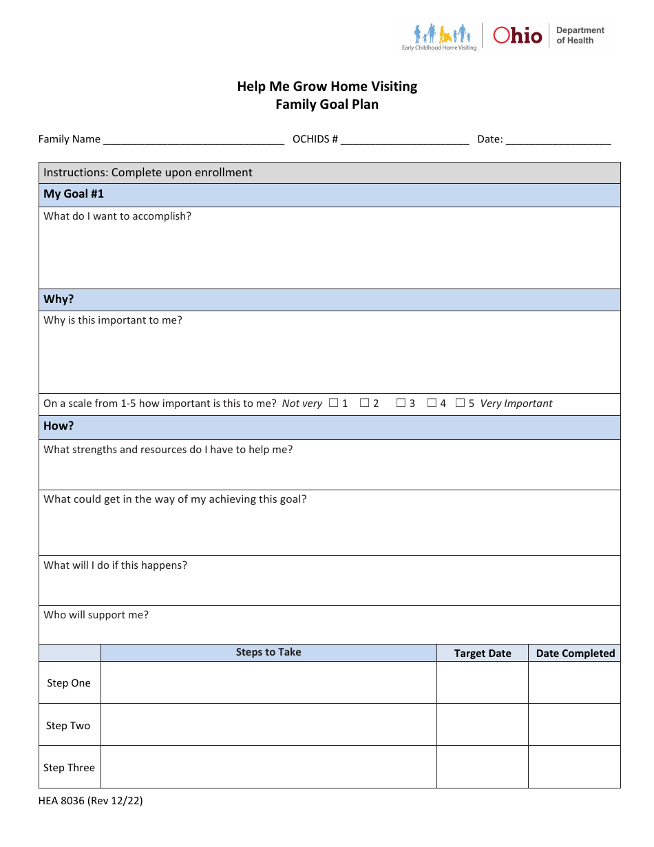 Form HEA8036 - Fill Out, Sign Online and Download Fillable PDF, Ohio ...