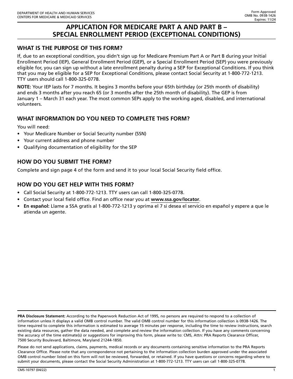 Form CMS-10797 - Fill Out, Sign Online and Download Fillable PDF ...