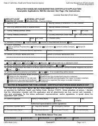 Form CDPH8642 Download Fillable PDF or Fill Online Shellfish Handling ...