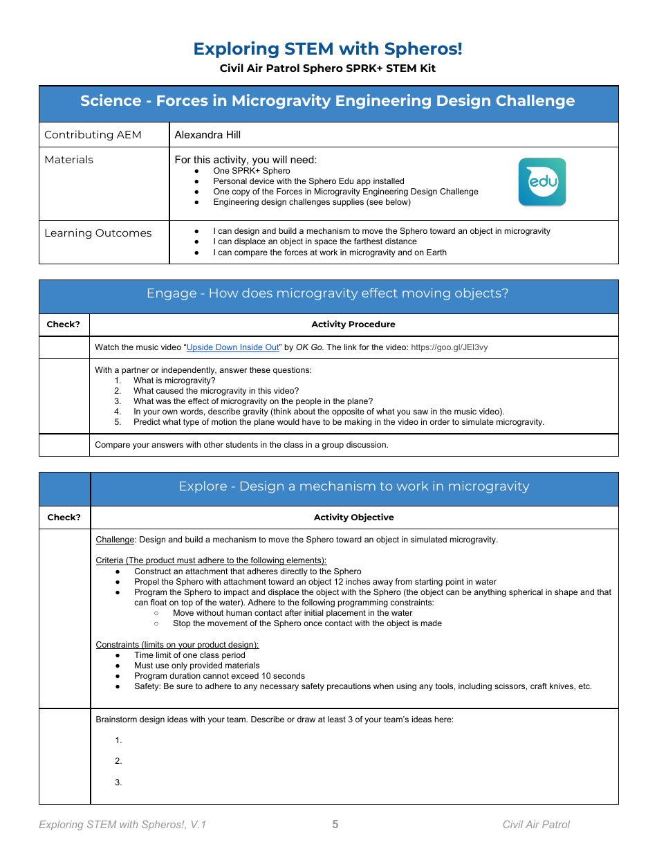 Civil Air Patrol Sphero Sprk+ Stem Kit - Fill Out, Sign Online and ...