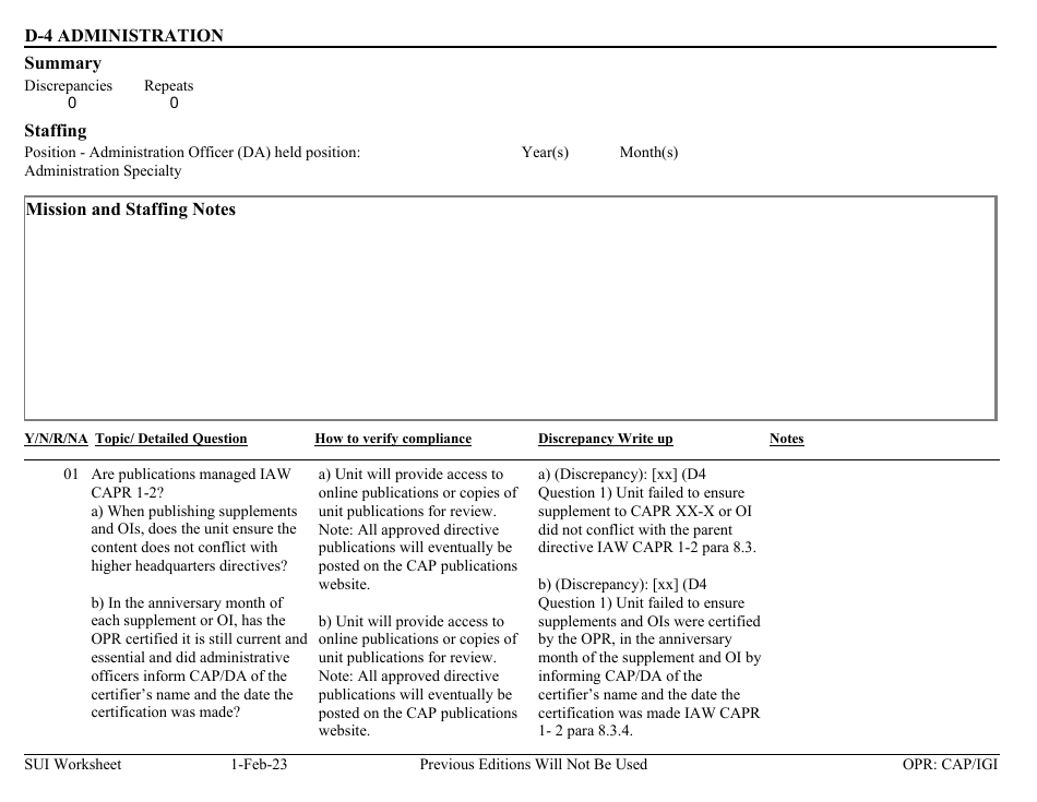 Form D-4 - Fill Out, Sign Online and Download Fillable PDF | Templateroller