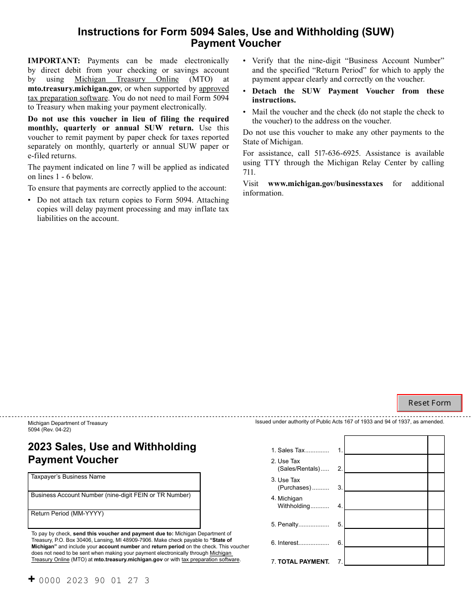 Form 5094 - 2023 - Fill Out, Sign Online and Download Fillable PDF ...