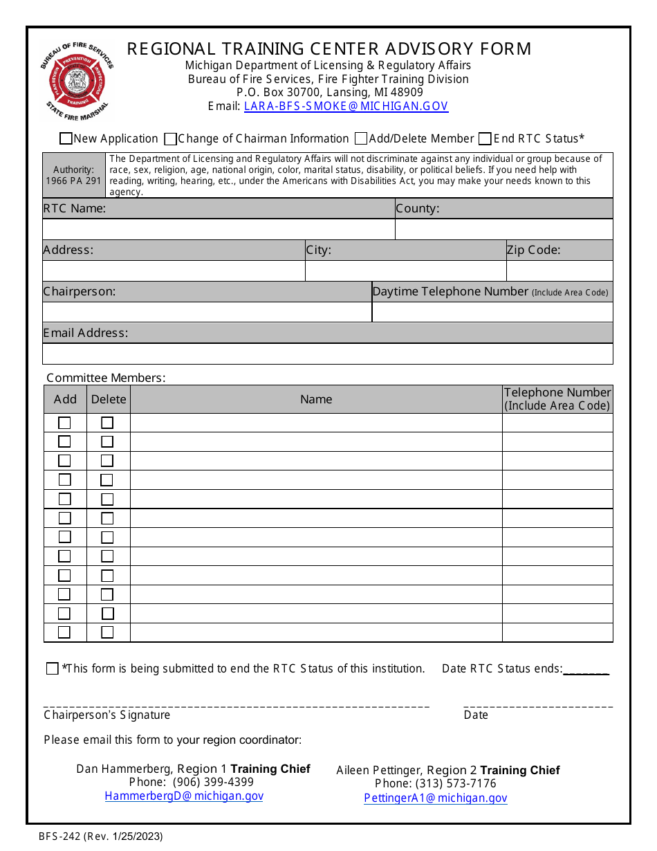 Form BFS-242 - Fill Out, Sign Online and Download Fillable PDF ...