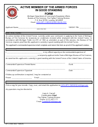 Form BFS-258A Download Fillable PDF or Fill Online Active Member of the ...