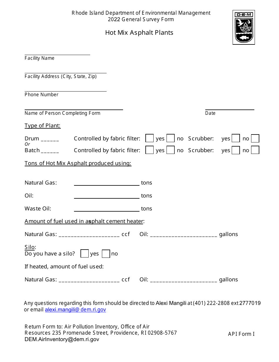 API Form I - 2022 - Fill Out, Sign Online and Download Fillable PDF ...