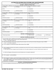 DA Form 7796 Download Fillable PDF or Fill Online Automated Information ...