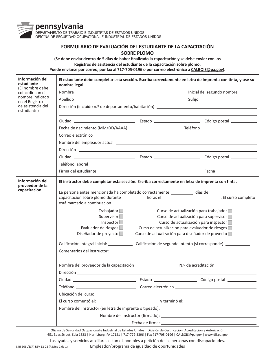 Formulario LIBI-606L(ESP) - Fill Out, Sign Online and Download Fillable ...