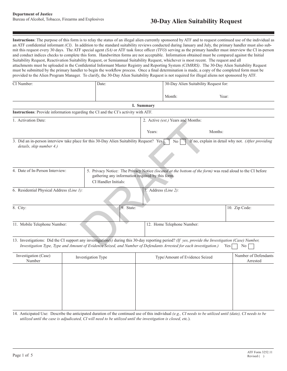 ATF Form 3252.11 - Fill Out, Sign Online and Download Printable PDF ...